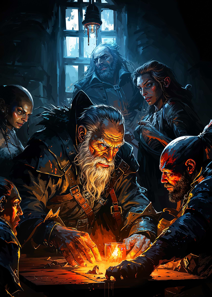 'Fantasy Roleplaying Group' Poster, picture, metal print, paint by ...