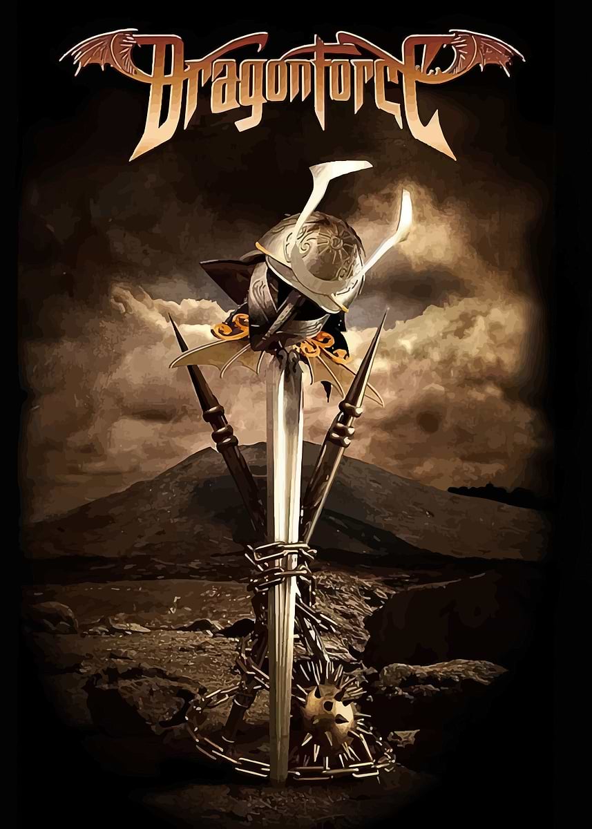 'Dragon Force Album Cover' Poster, picture, metal print, paint by ...