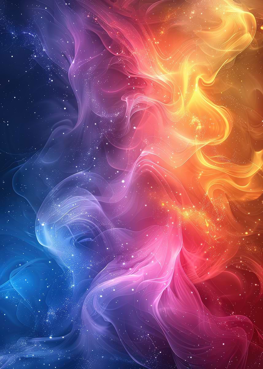 'Abstract Nebula Art' Poster, picture, metal print, paint by Jan | Displate