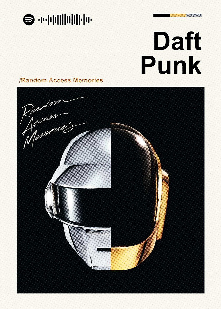 'Daft Punk Album Cover' Poster, picture, metal print, paint by adzinaz ...