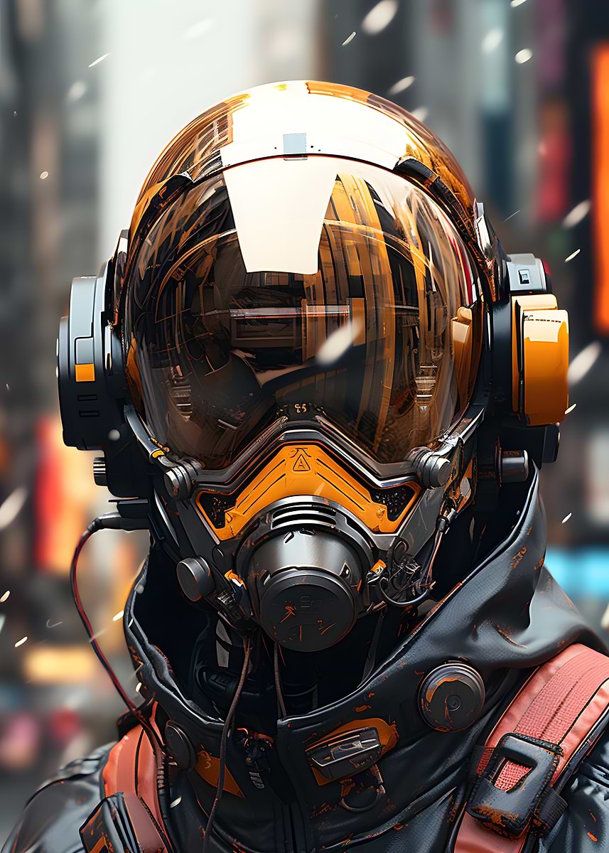 'Cyberpunk Pilot' Poster, picture, metal print, paint by BS Design ...