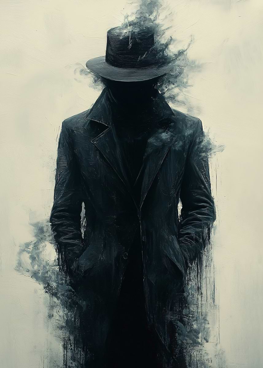 'Mysterious Figure in Smoke' Poster, picture, metal print, paint by ...
