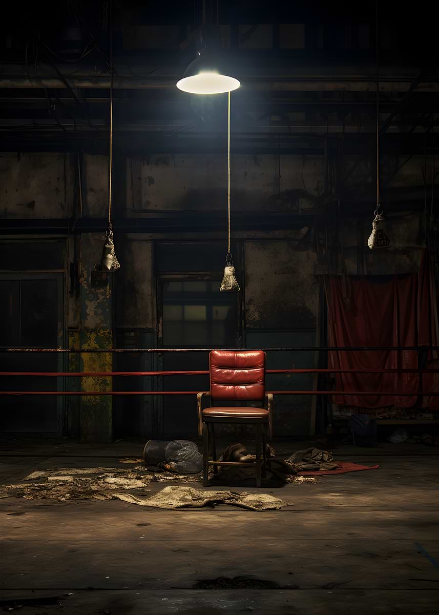 'Boxing Ring Chair' Poster, picture, metal print, paint by youness ...
