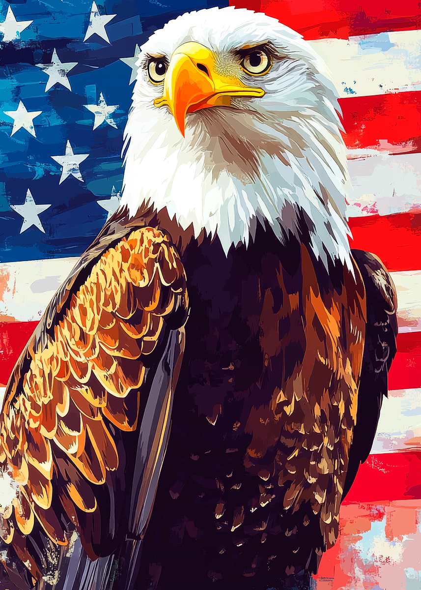 'American Bald Eagle' Poster, picture, metal print, paint by designarte ...