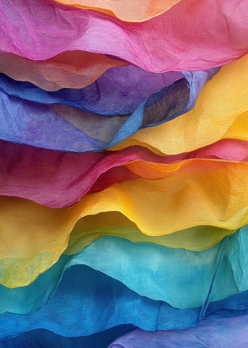 'Rainbow Fabric Texture' Poster, picture, metal print, paint by Ryu ...