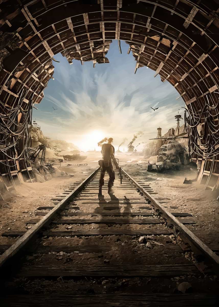 'Post-Apocalyptic Railroad' Poster, picture, metal print, paint by ...