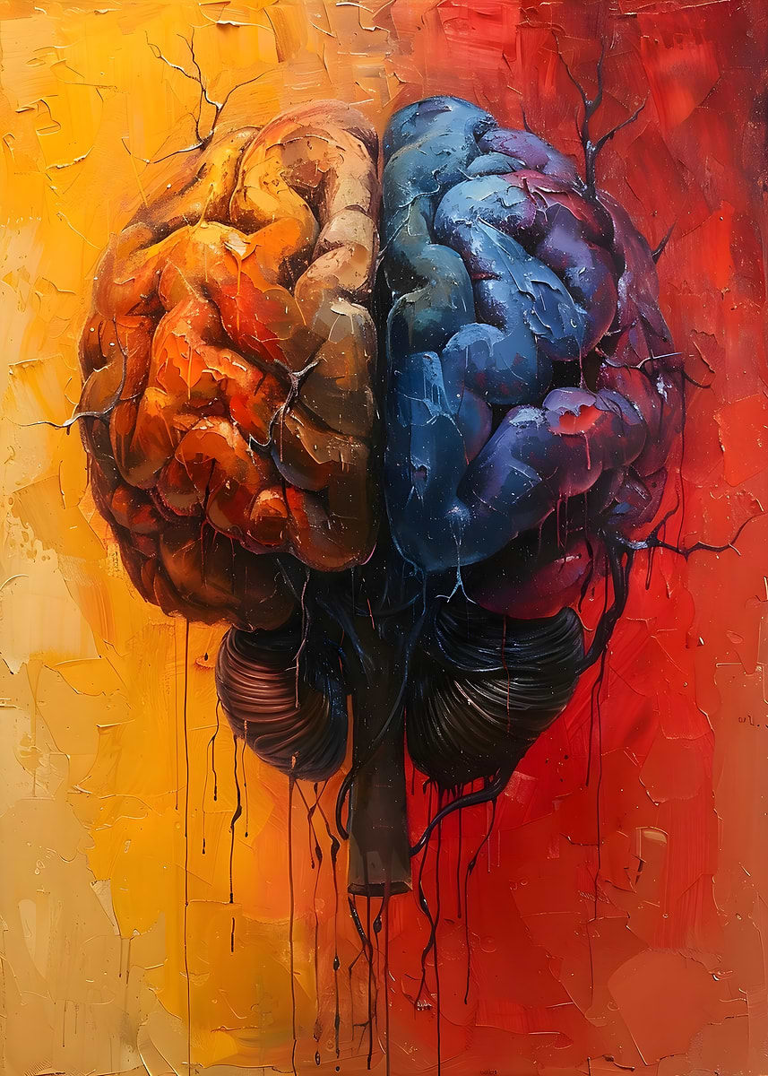 'Brain Anatomy Painting' Poster, picture, metal print, paint by Zanoozi ...