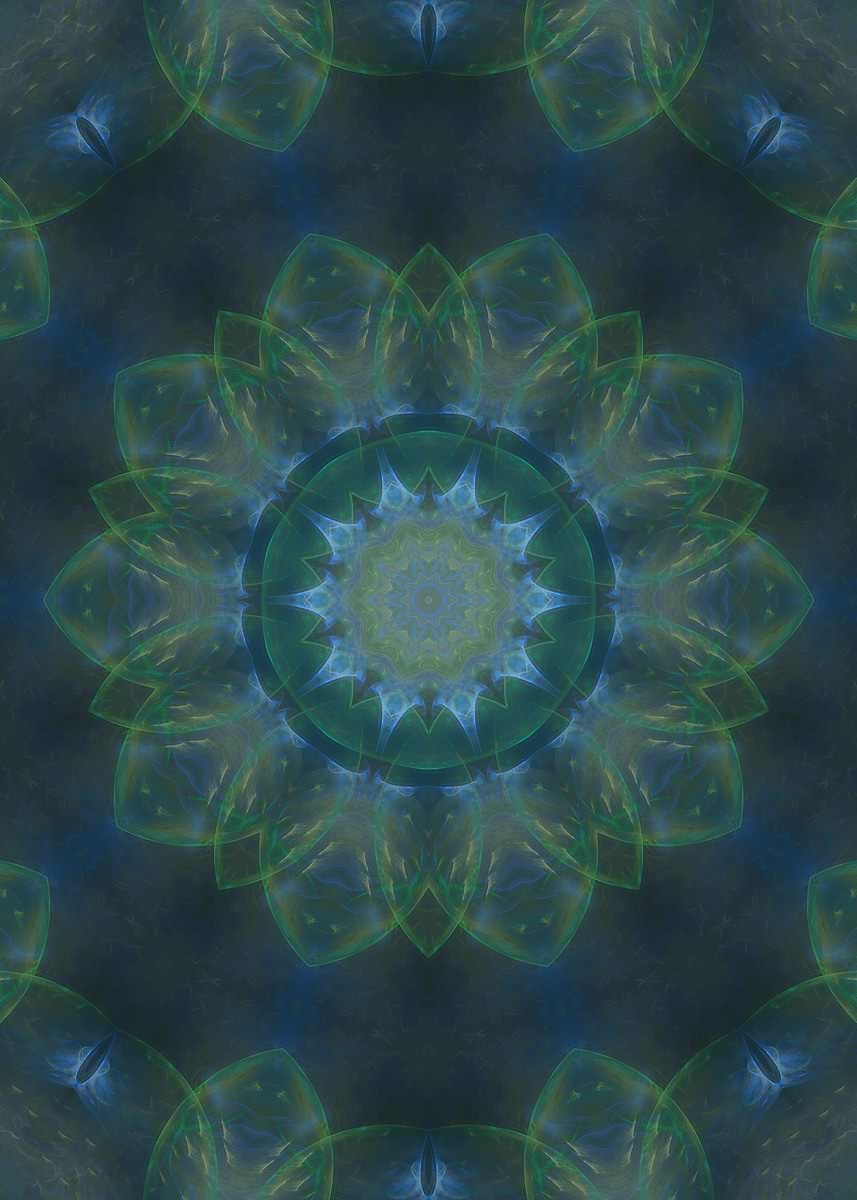 'Crystalline Lotus' Poster, picture, metal print, paint by SoleiaFlur ...