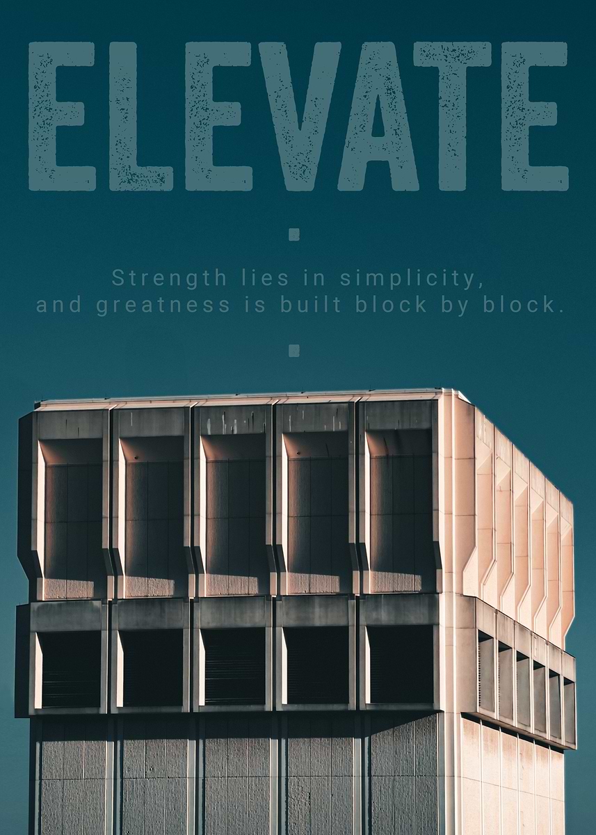 'Elevate: Building Strength' Poster, picture, metal print, paint by N ...