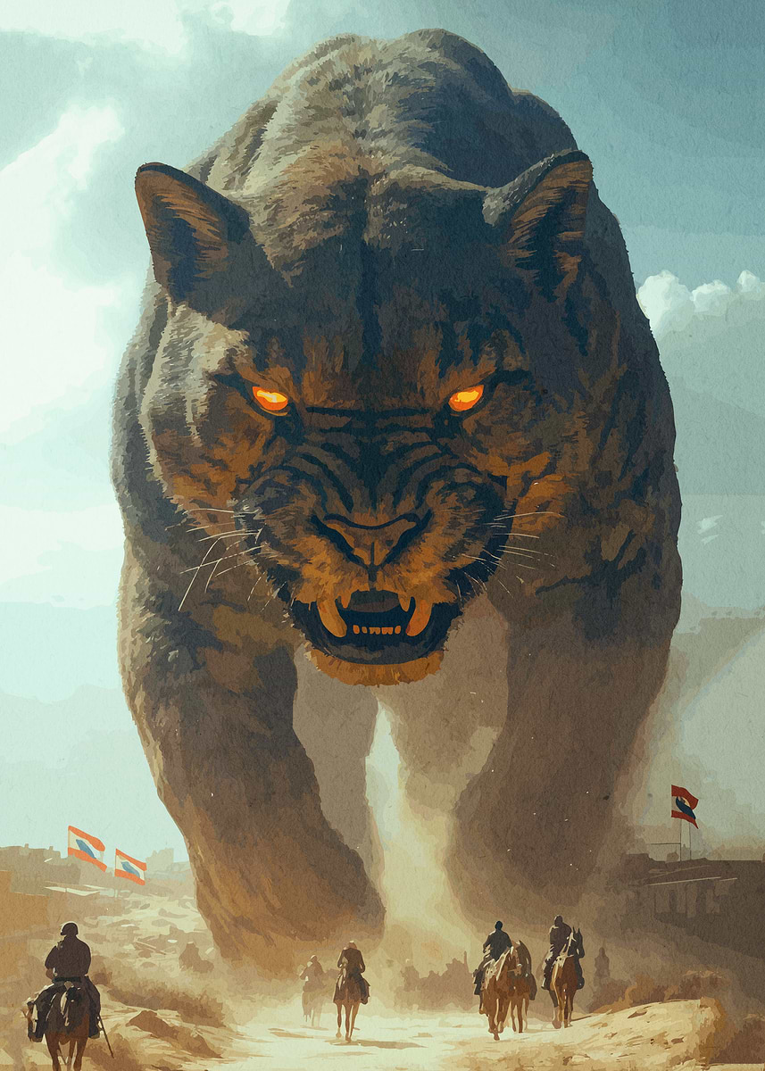'Giant Panther ' Poster, picture, metal print, paint by Mayur England ...