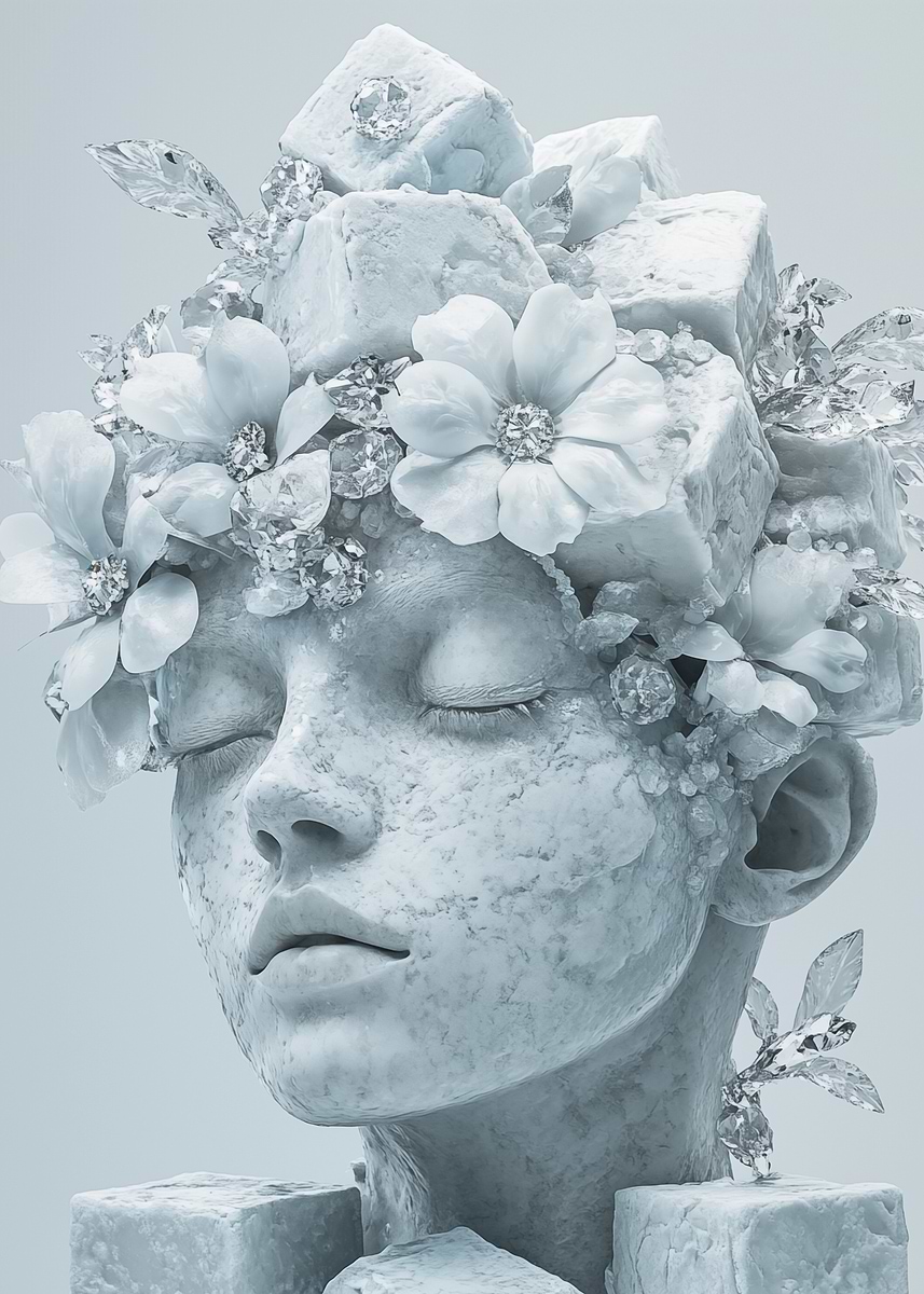 'Crystalized Bloom' Poster, picture, metal print, paint by Ethereal ...