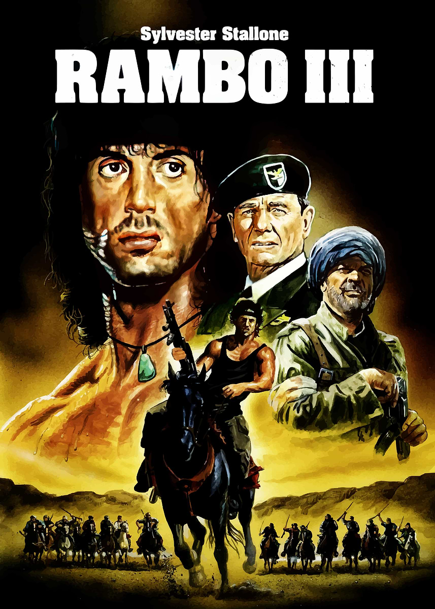 'Rambo III Movie Poster' Poster, picture, metal print, paint by sakim ...