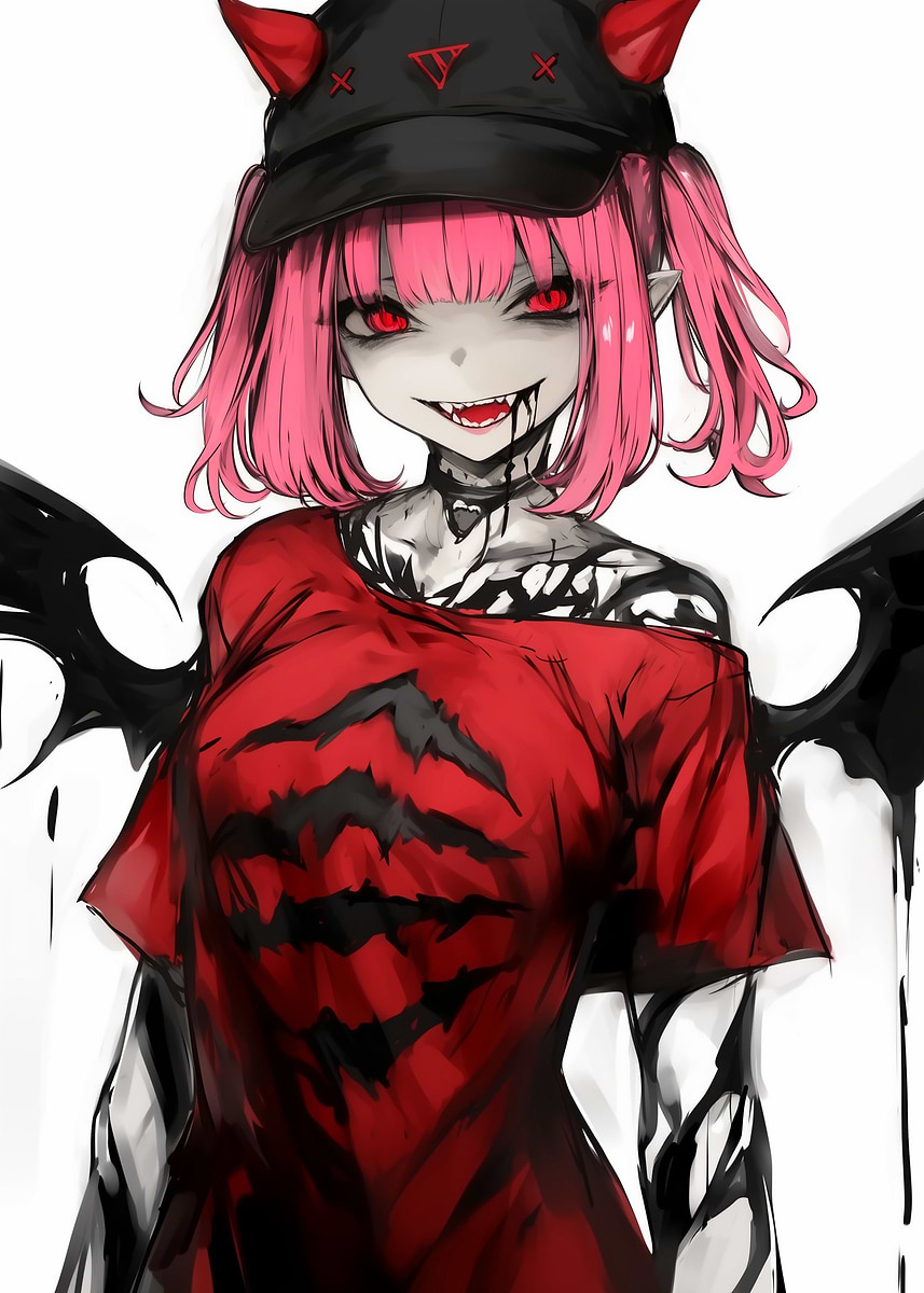 'Devil Girl Anime Art' Poster, picture, metal print, paint by Shinryou ...