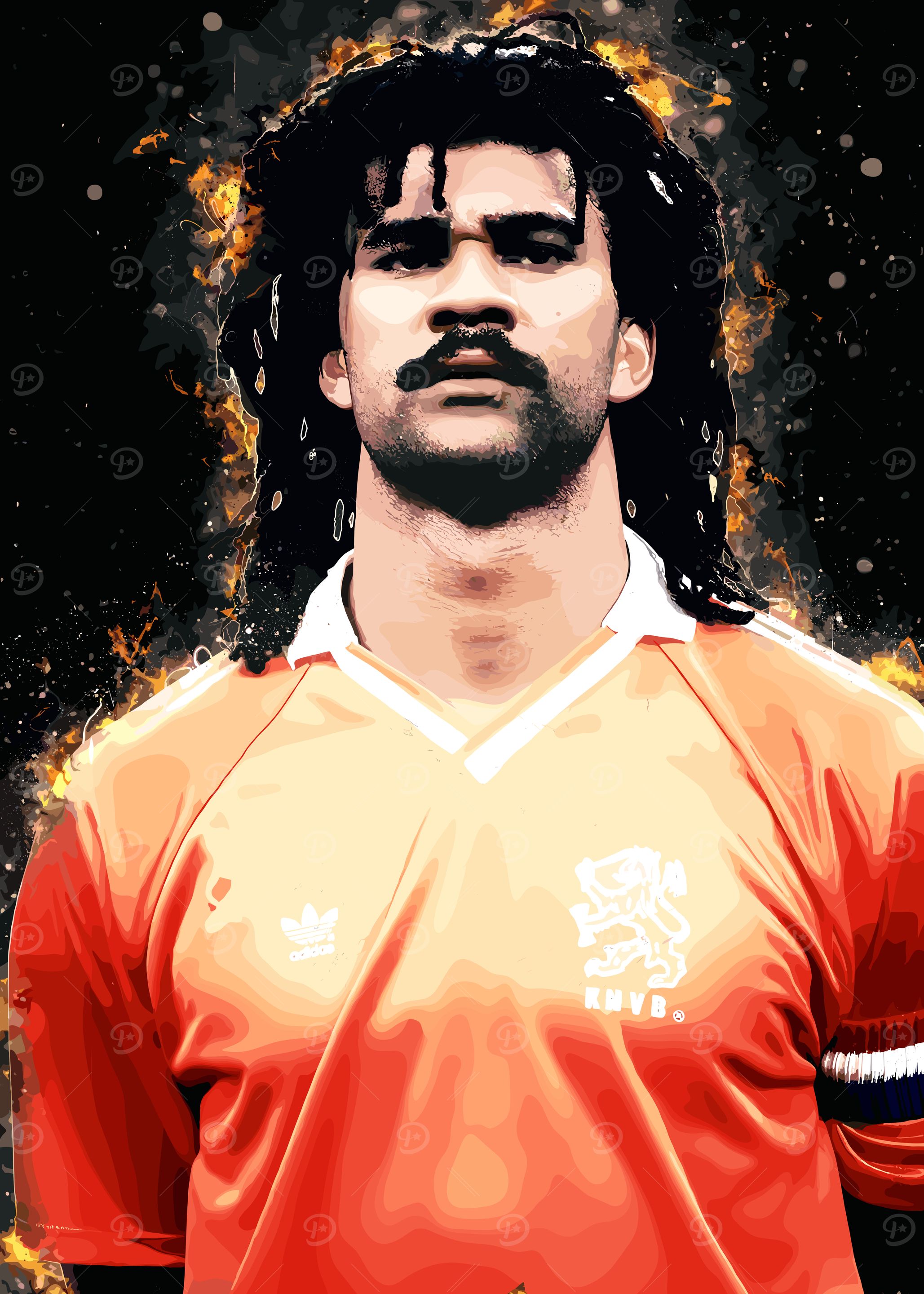 'Ruud Gullit Soccer Art' Poster, picture, metal print, paint by Zee ...