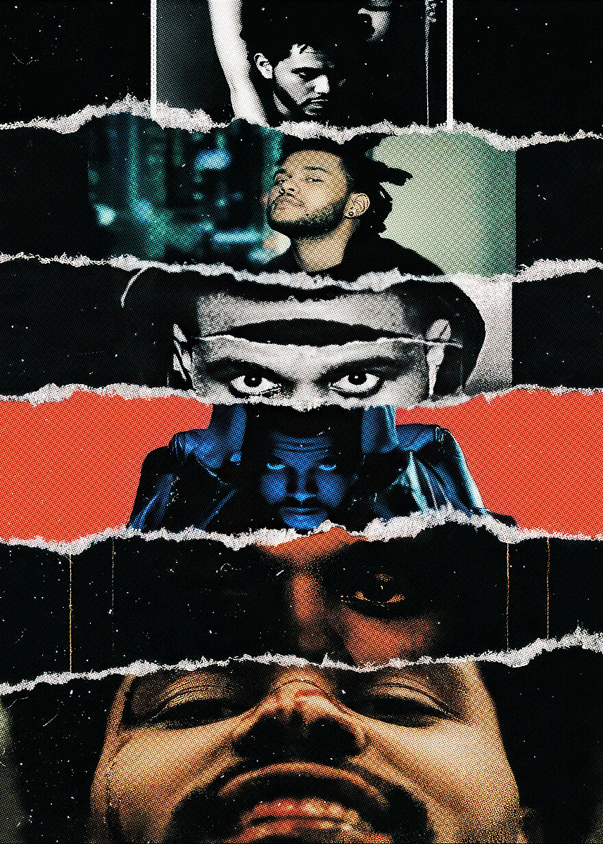 'The Weeknd rapper rap' Poster, picture, metal print, paint by Bryan ...