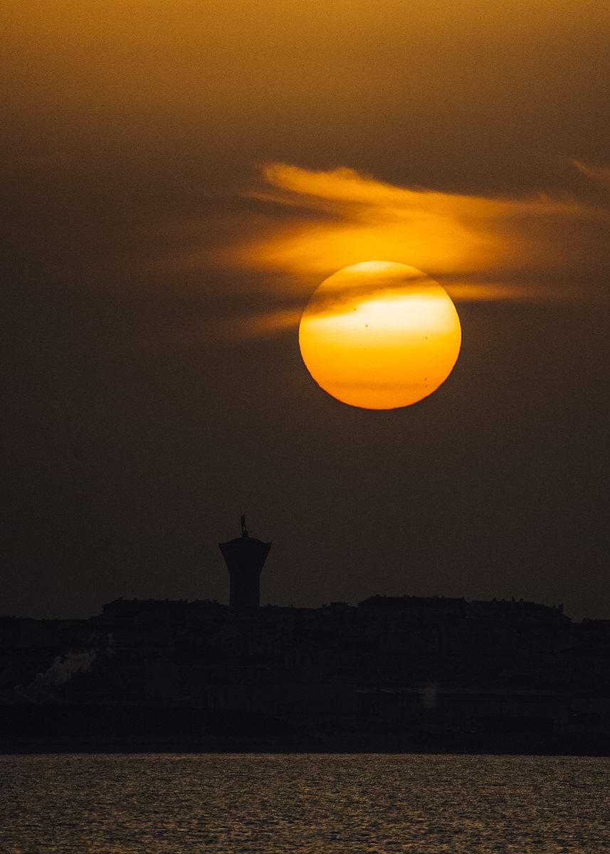 'Sunset Over Water in Baleal Portugal OU' Poster, picture, metal print ...