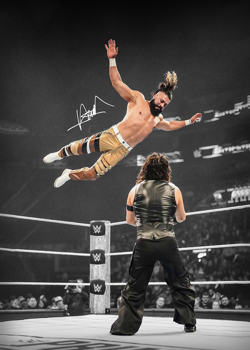 'Andrade vs. Shinsuke Nakamura ' Poster, picture, metal print, paint by ...