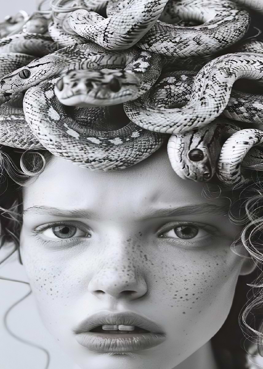 'Medusa Portrait' Poster, picture, metal print, paint by levi ackerman ...