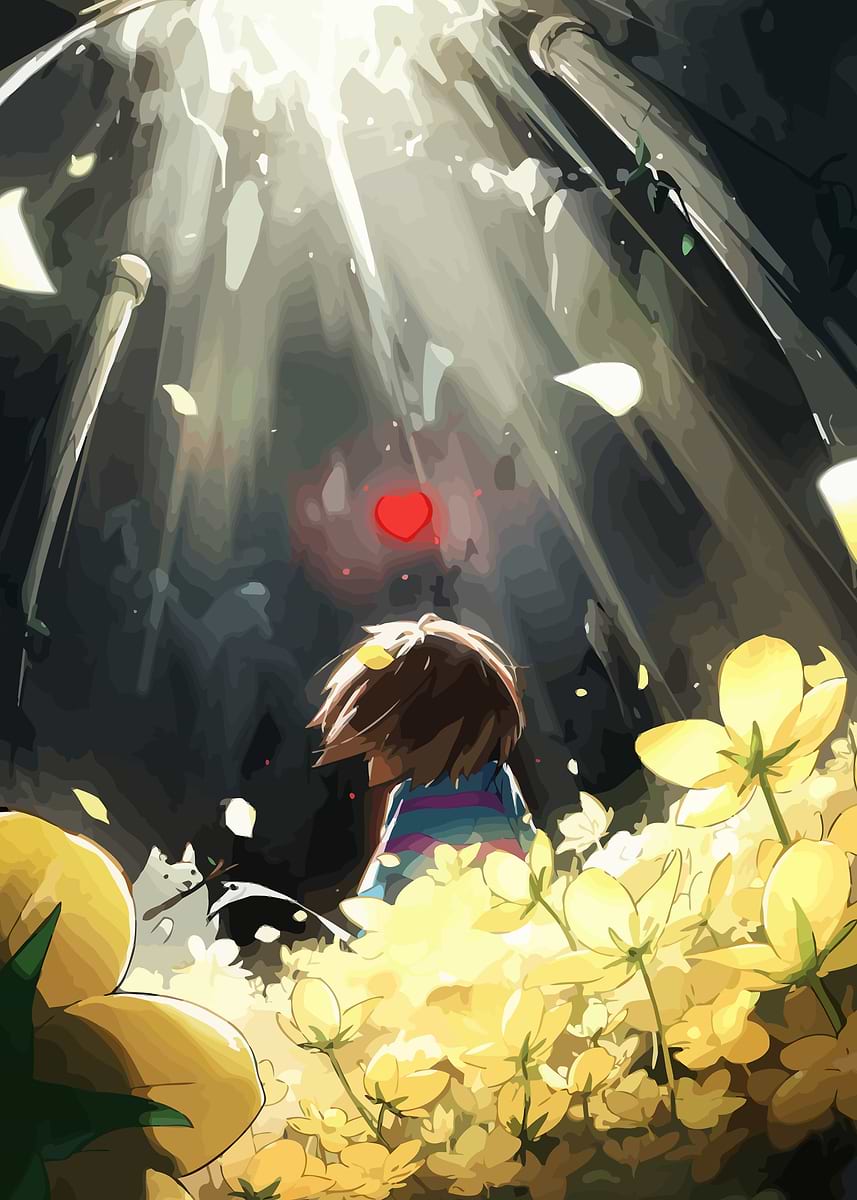 'Undertale Frisk' Poster, picture, metal print, paint by Sumber Rejeki ...