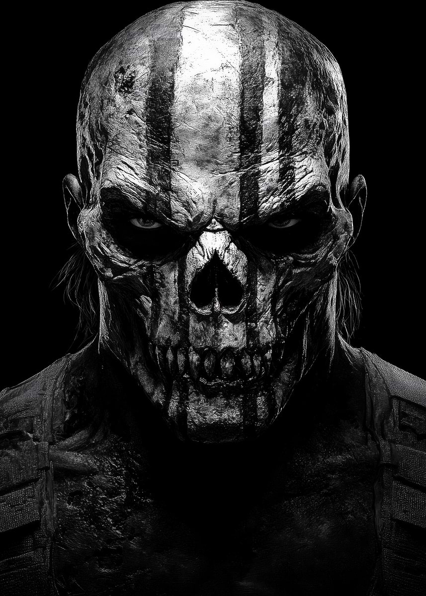 'Zombie Skull Mask' Poster, picture, metal print, paint by ArtVibe ...