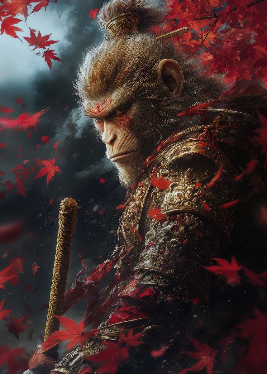 'Wukong the Monkey King ' Poster, picture, metal print, paint by Magic ...