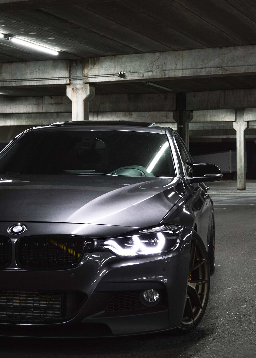 'BMW 3 Series in Parking Garage' Poster, picture, metal print, paint by ...