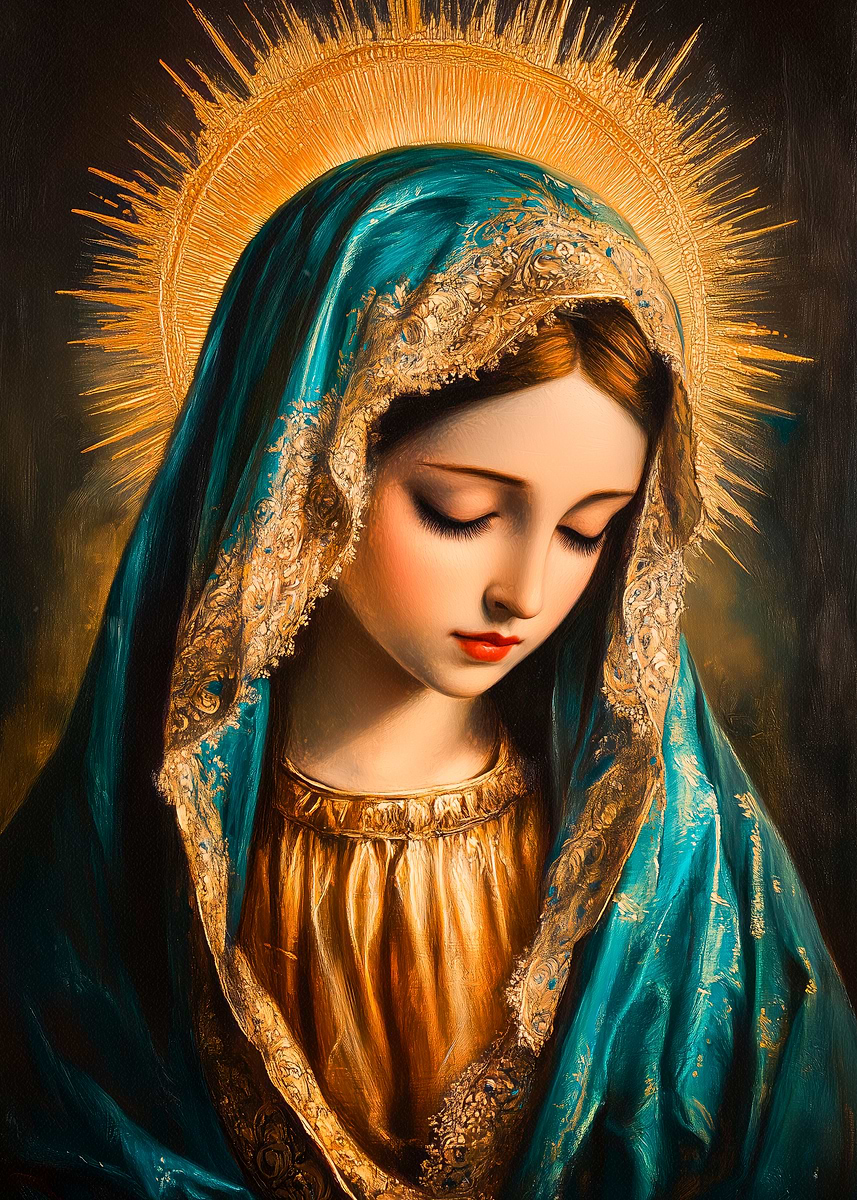 'Virgin Mary Painting' Poster, picture, metal print, paint by The ...