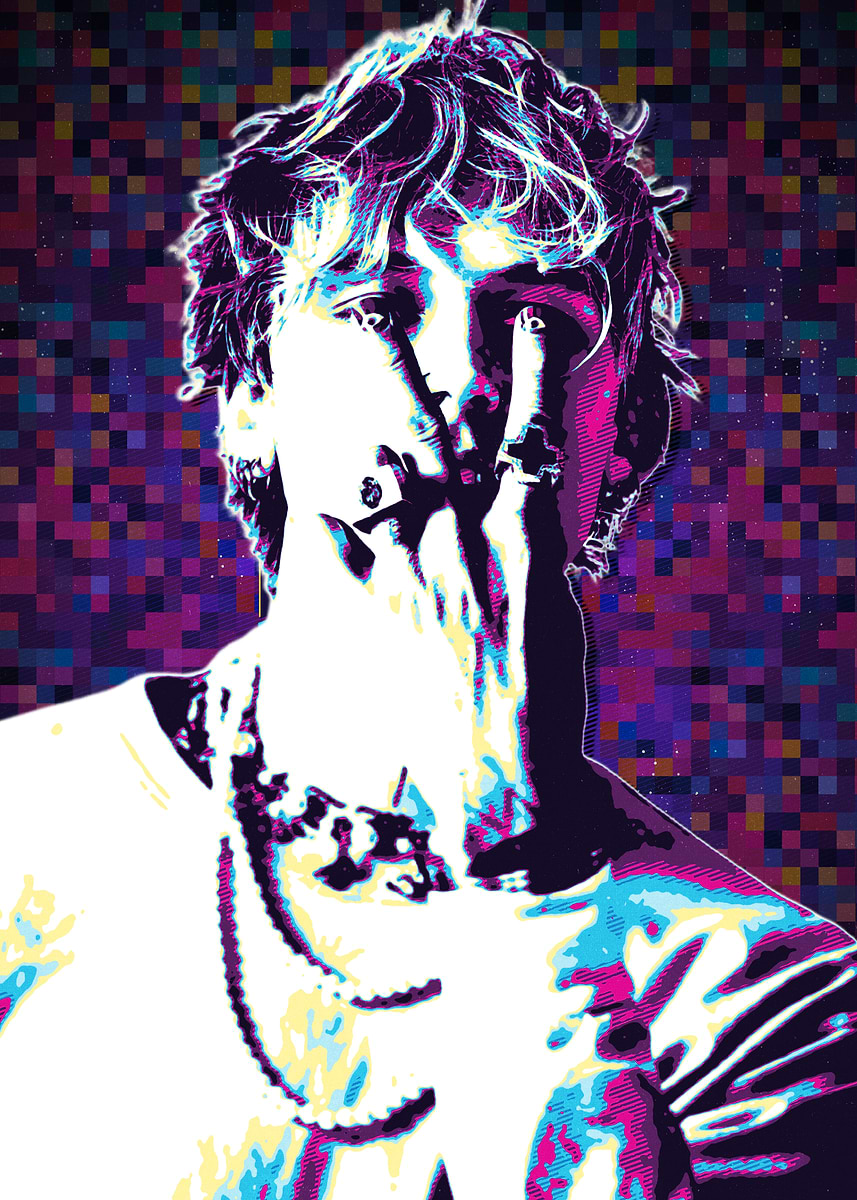 'machine gun kelly rapper' Poster, picture, metal print, paint by ...