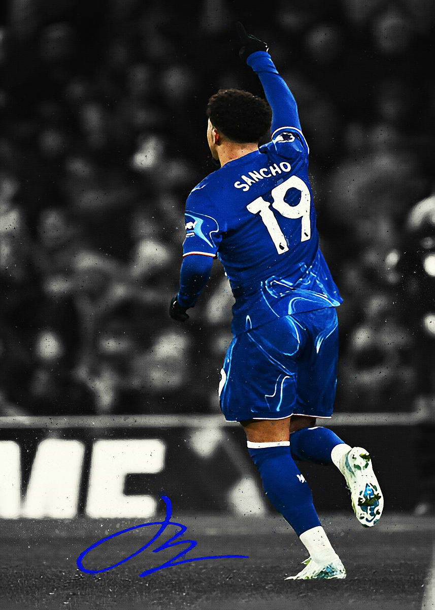 'Jadon Sancho Soccer' Poster, picture, metal print, paint by PhongKa ...
