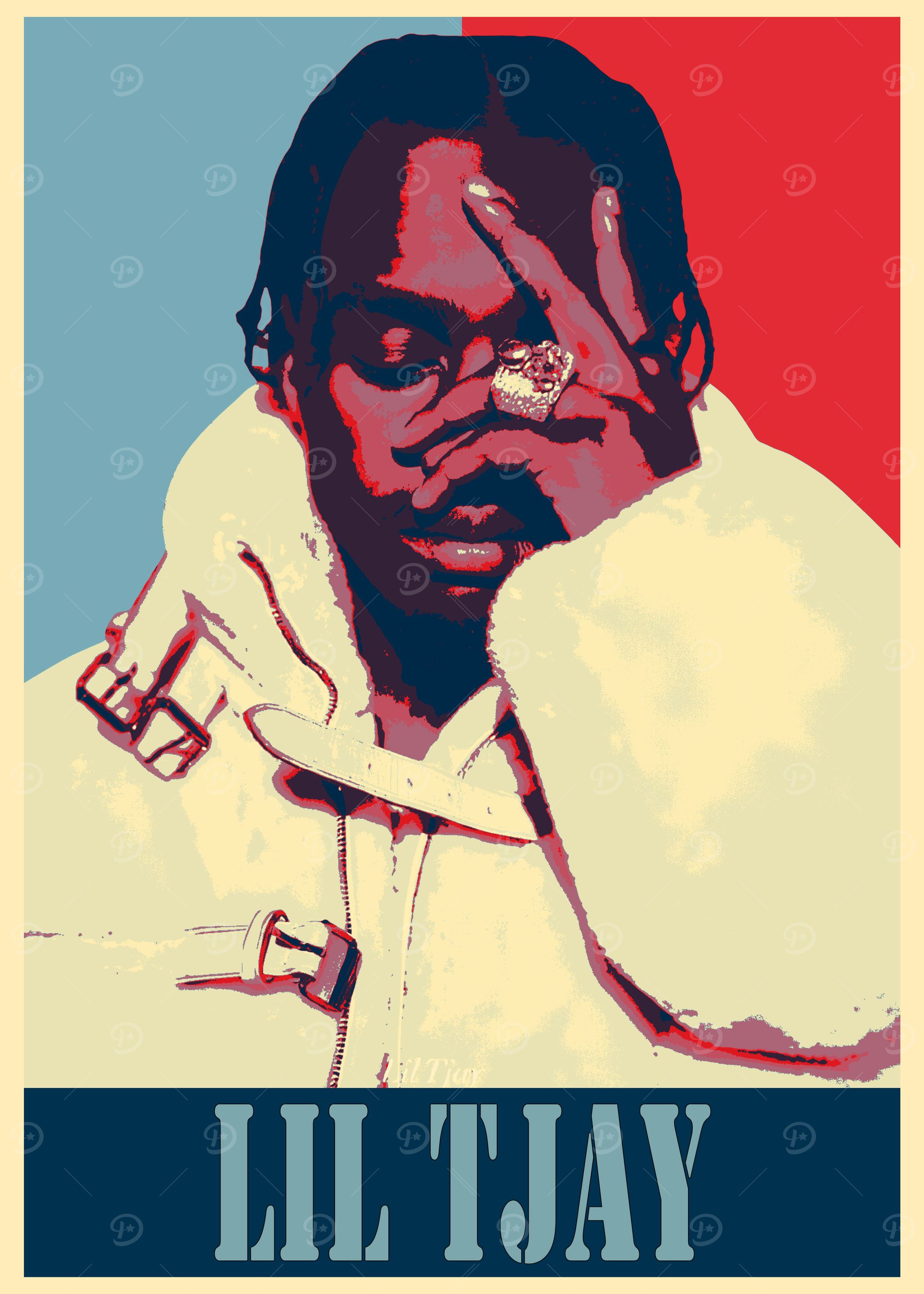 'Lil Tjay Poster Art' Poster, picture, metal print, paint by ENYA ...