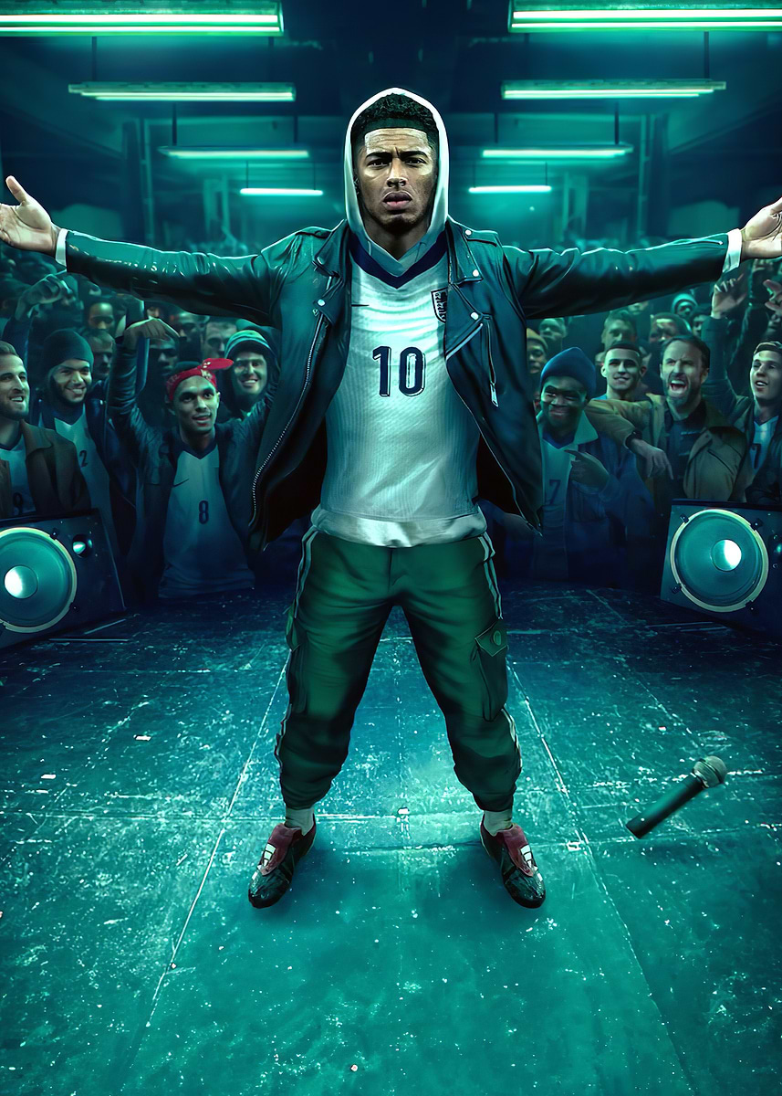 'Bellingham Football Player ' Poster, picture, metal print, paint by ...