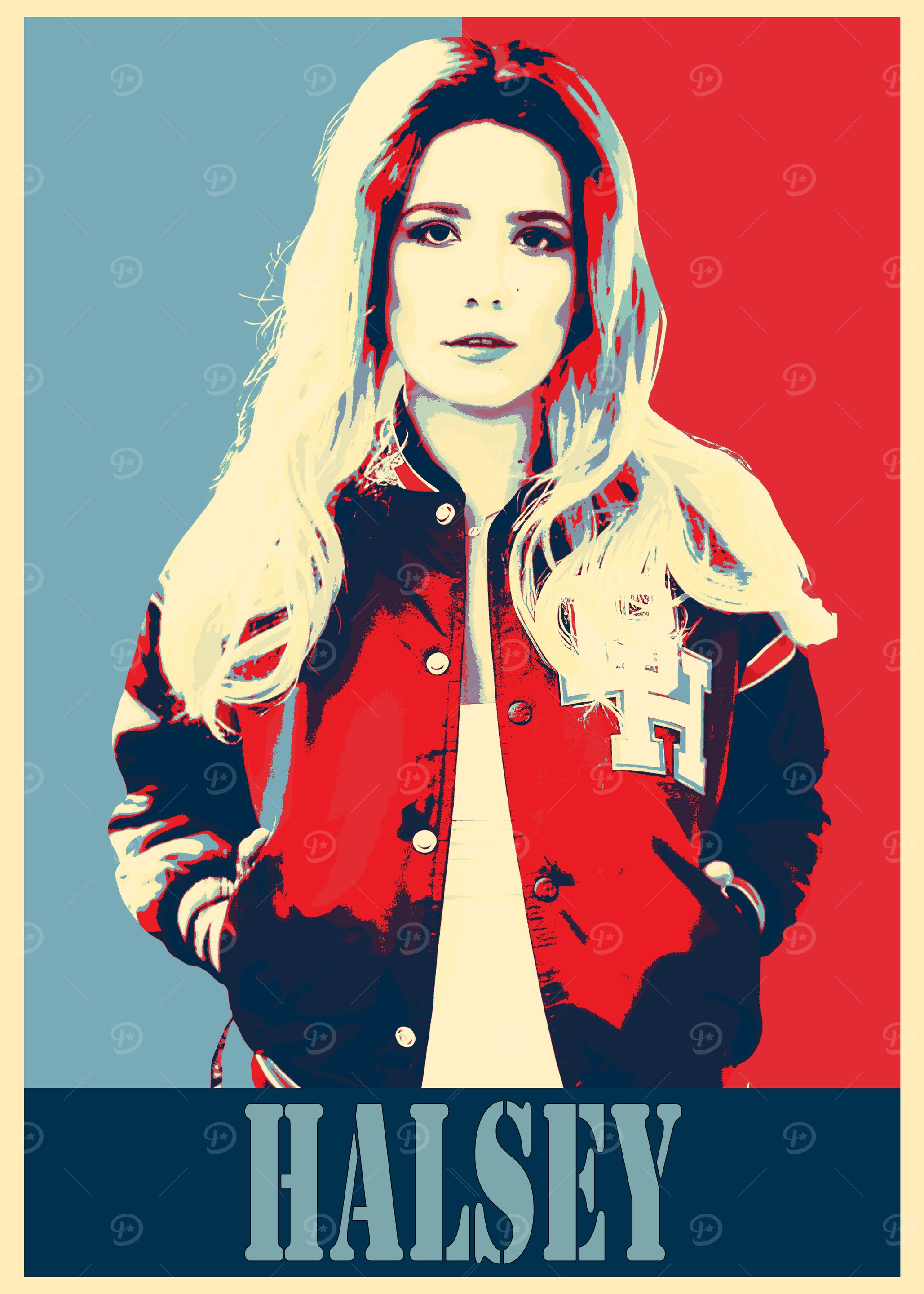 'Halsey Pop Art Poster' Poster, picture, metal print, paint by ENYA ...