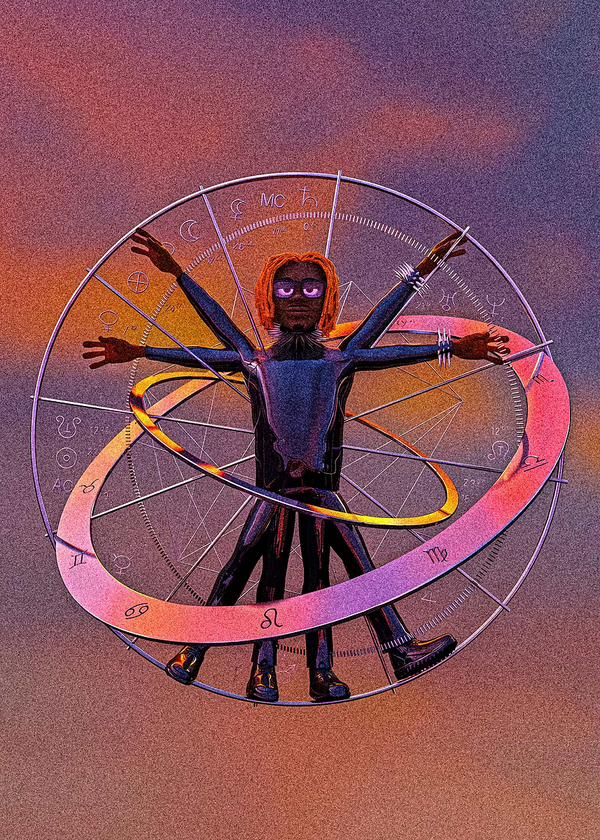 'Zodiac Man' Poster, picture, metal print, paint by WXST | Displate