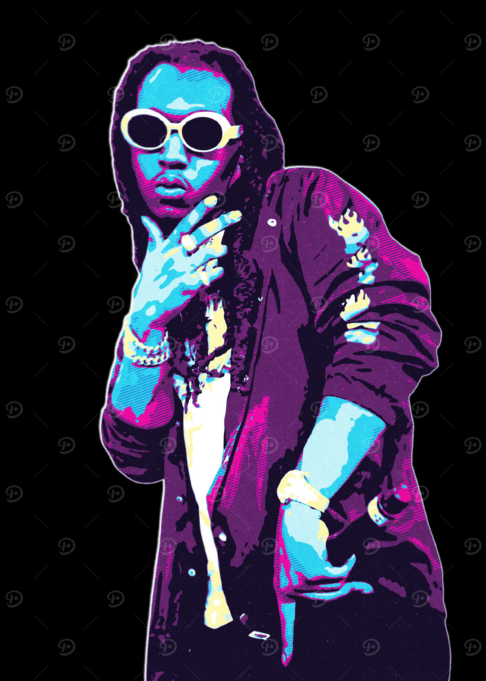 'Takeoff Pop Art Portrait' Poster, picture, metal print, paint by ...