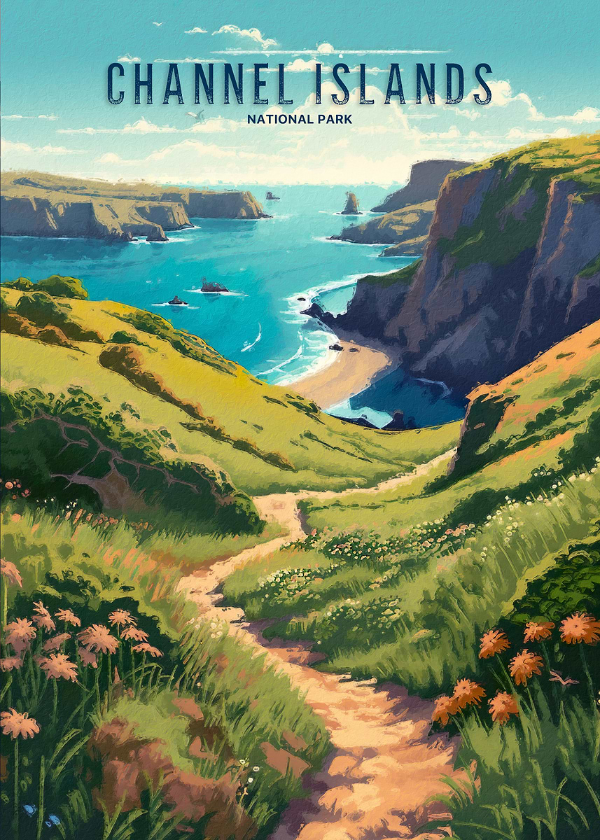 'Channel Islands National Park' Poster, picture, metal print, paint by ...