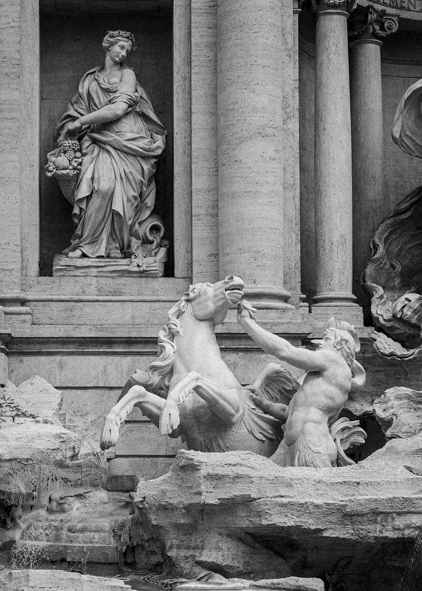 'Trevi Fountain Sculpture' Poster, picture, metal print, paint by ...