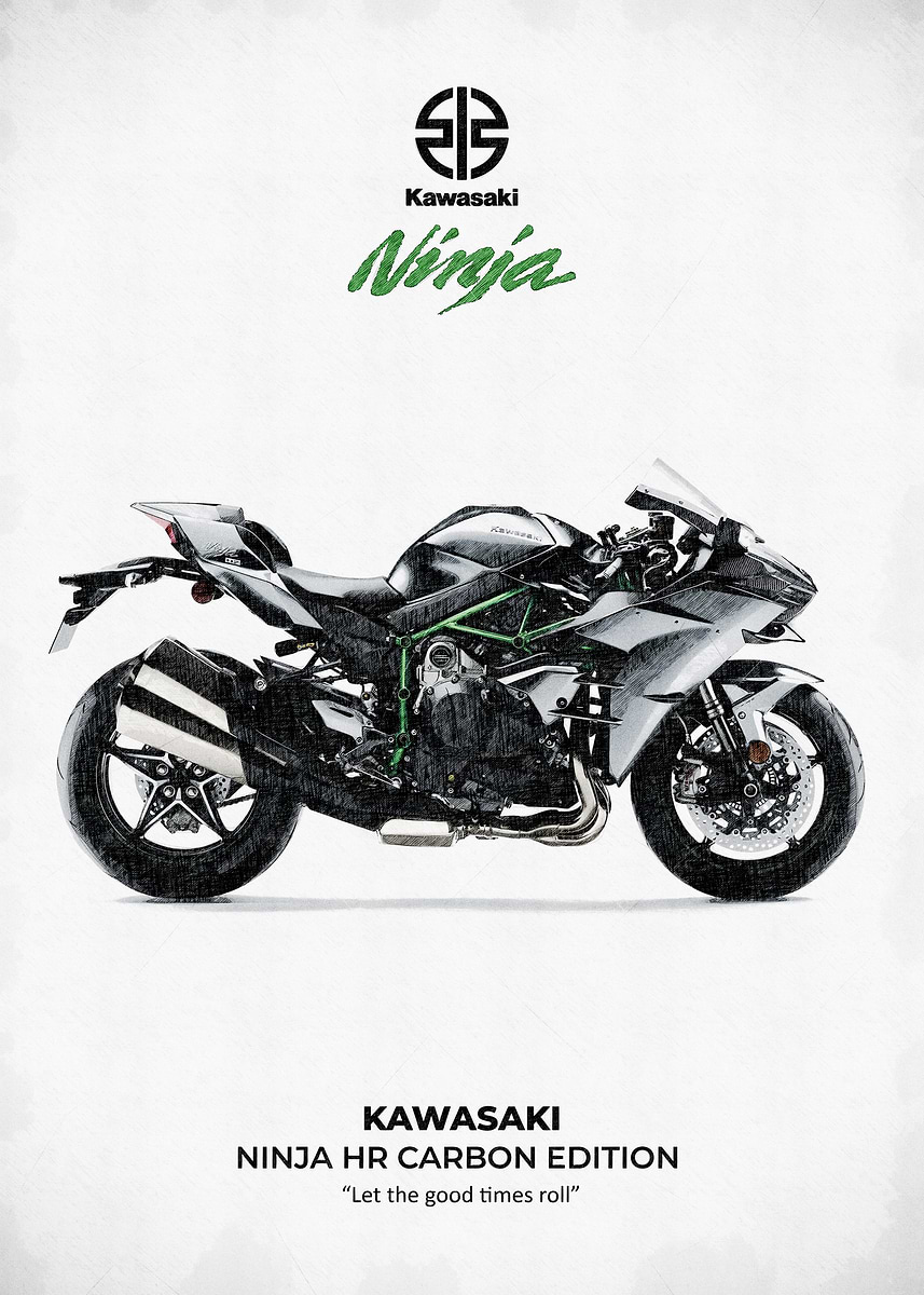 'Kawasaki Ninja HR Carbon Edition' Poster, picture, metal print, paint ...