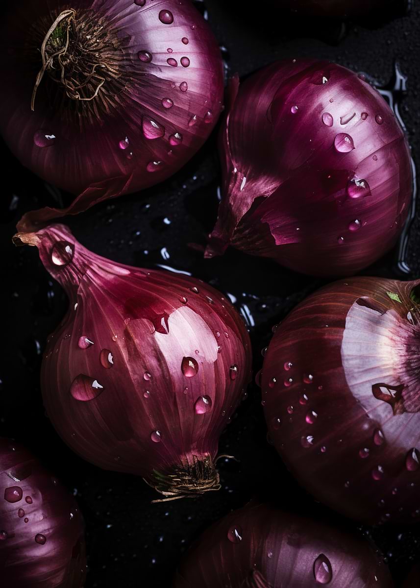 'Red Onions' Poster, picture, metal print, paint by drdigitaldesign ...