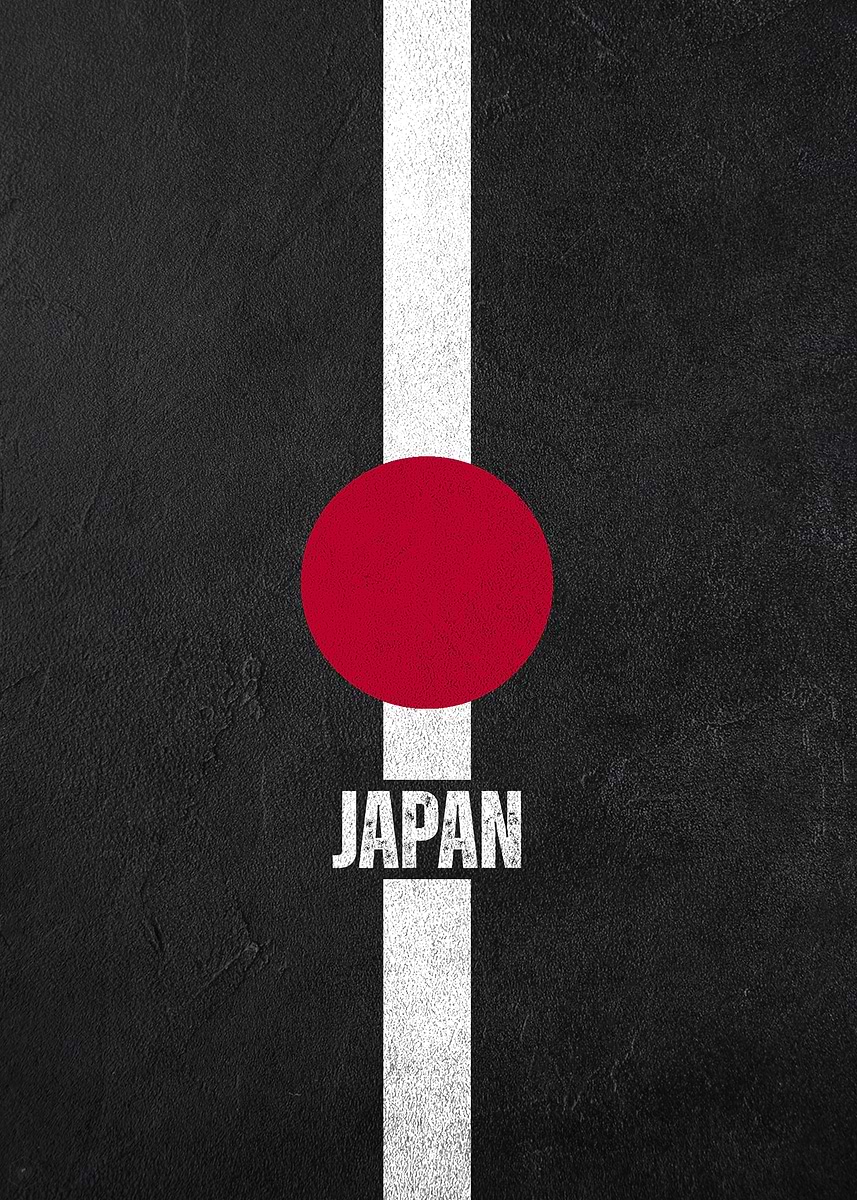 'Japan Flag Design' Poster, picture, metal print, paint by TRENDIEZ ...