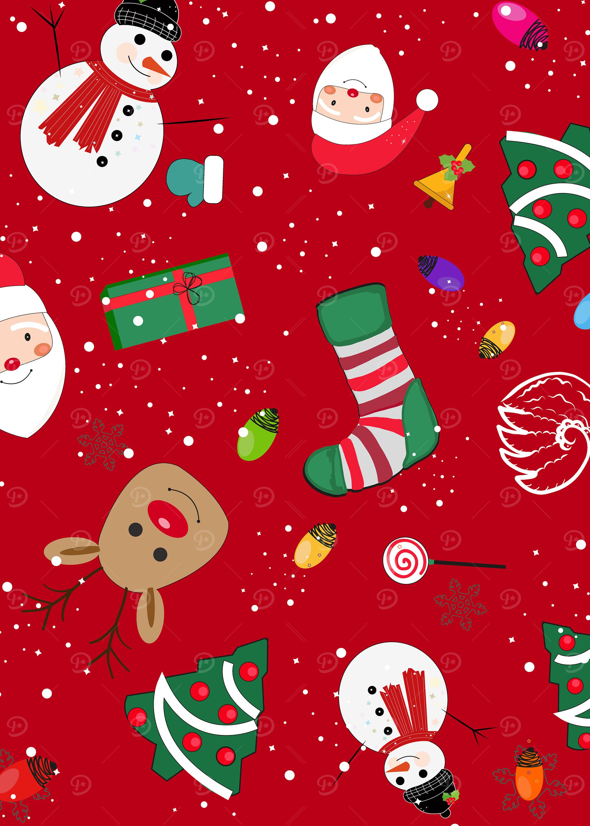 'Christmas Pattern' Poster, picture, metal print, paint by Gulsen Gunel ...
