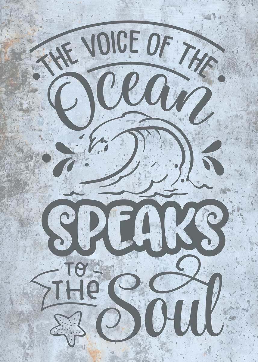 'Beach House Wall Art The Voice of the Ocean' Poster, picture, metal ...