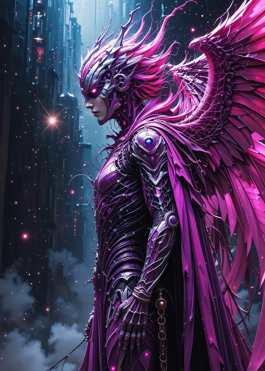 'Cyberpunk Angel' Poster, picture, metal print, paint by Scorpio ...