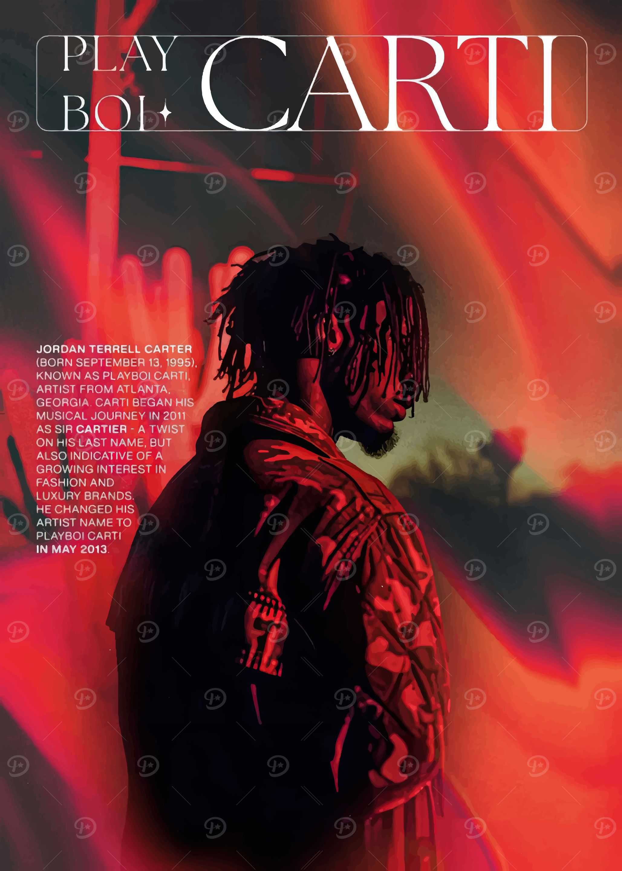 'Playboi Carti Magazine Cover' Poster, picture, metal print, paint by ...
