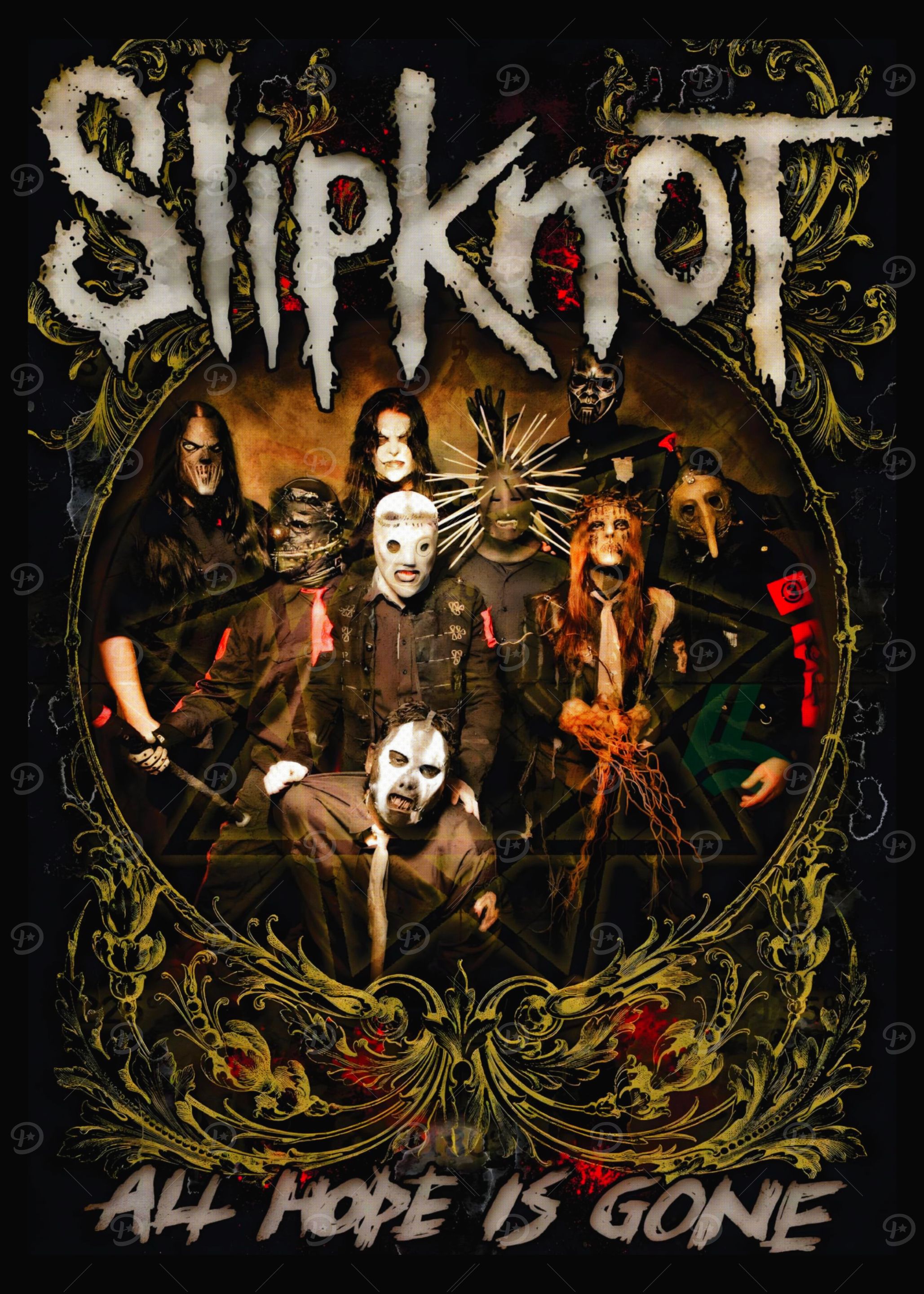 'Slipknot Band Poster' Poster, picture, metal print, paint by Bendrat ...