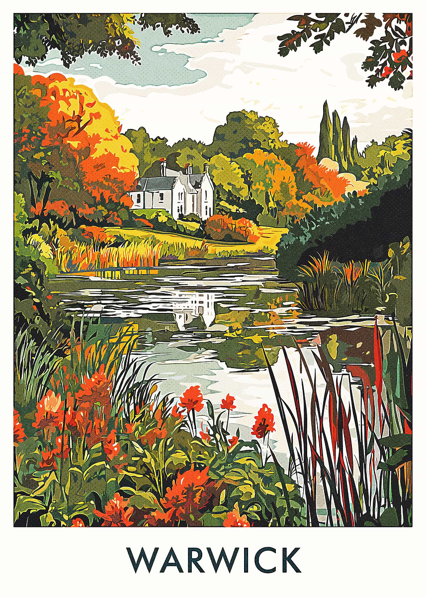'Warwick Landscape' Poster, picture, metal print, paint by oconkath ...