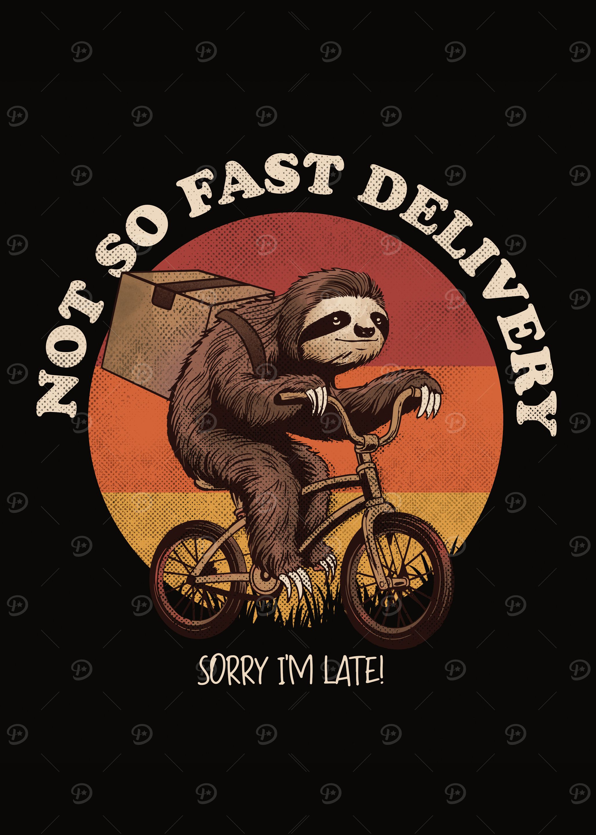'Sloth Delivery' Poster, picture, metal print, paint by Dan Fajardo ...