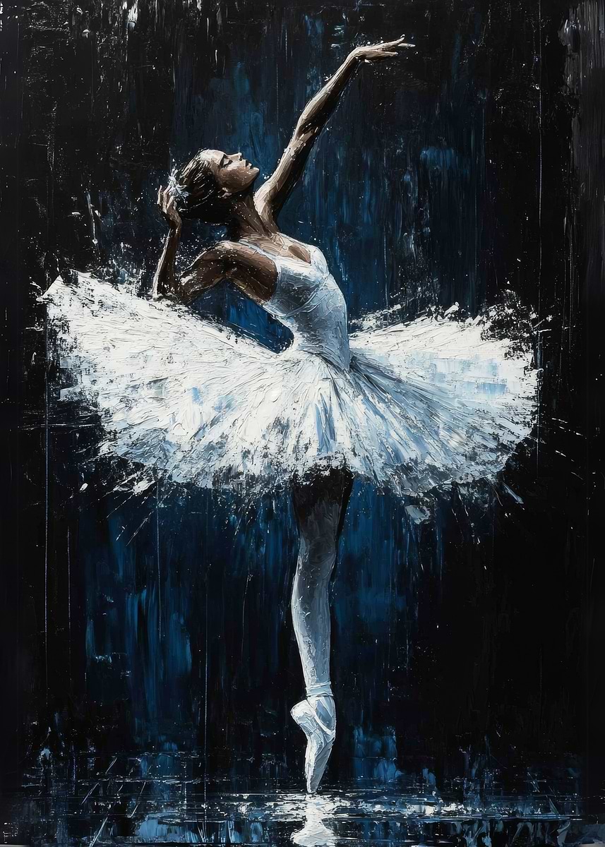 'ballerina Modern Poster | Ballet Dancer in White' Poster, picture ...