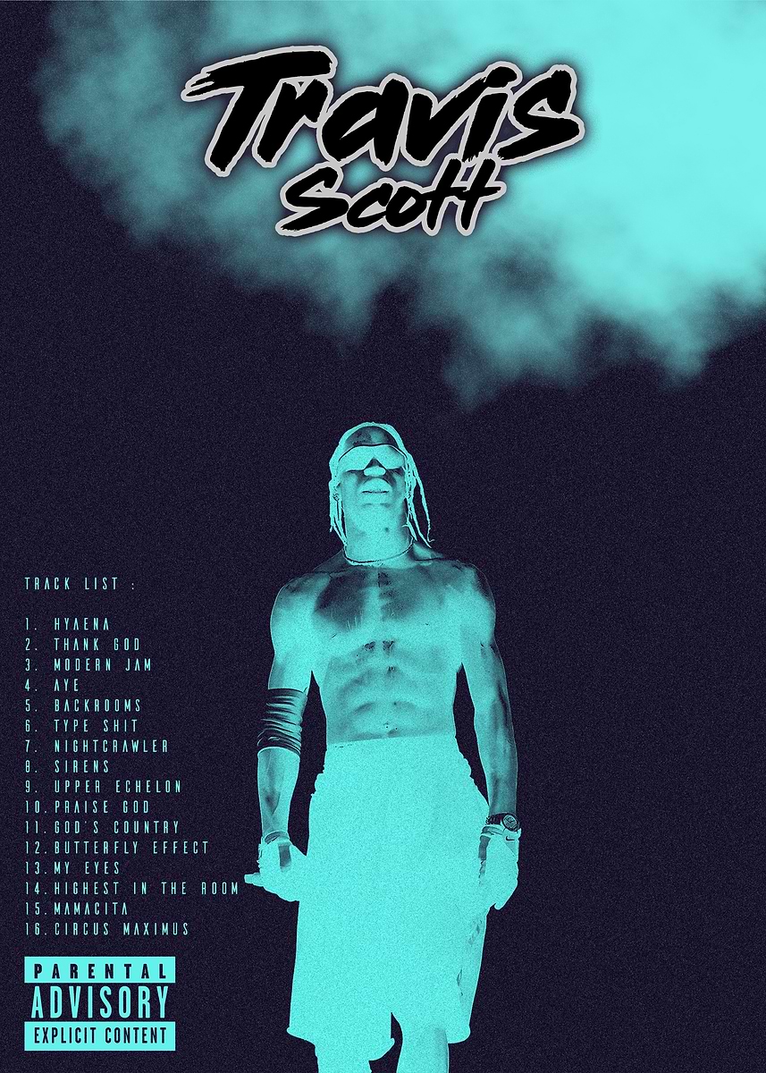 'Travis Scott ' Poster, picture, metal print, paint by Rick E Design ...