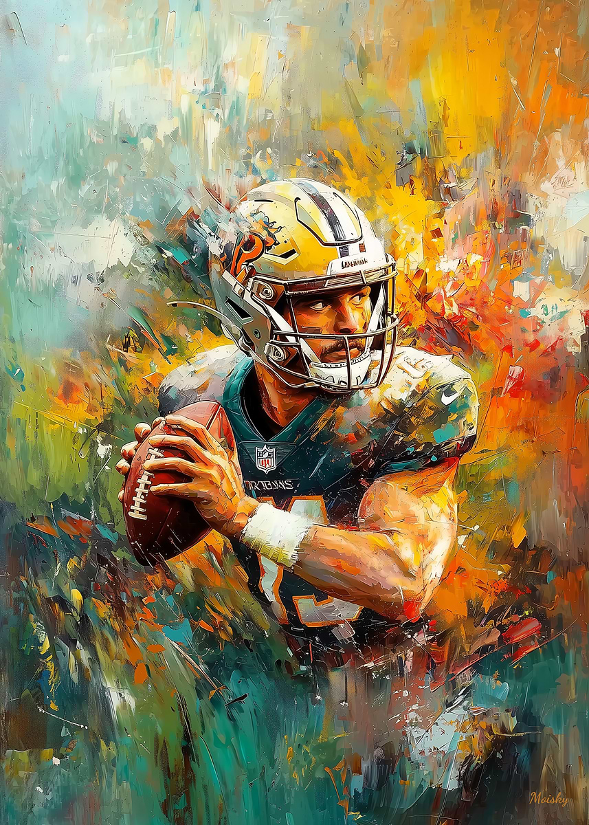 'Abstract Football Player Art' Poster, picture, metal print, paint by ...