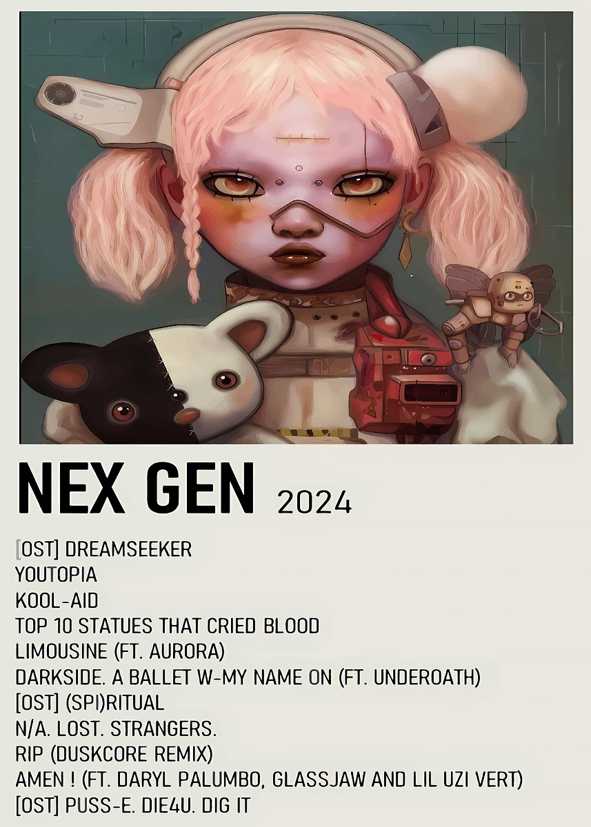 'Nex Gen 2024 Album Cover' Poster, picture, metal print, paint by sakim ...